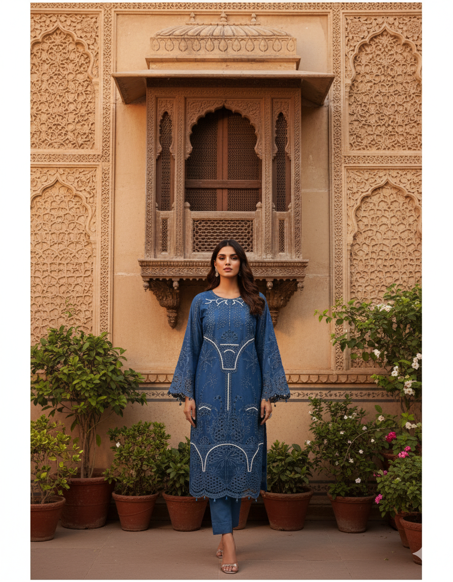 Organza Kamiz Bamber Dupta Russian Grip Silk Trouser – Afrah Clothing